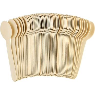 Disposable Small Wooden Spoon 3.9 inch– (Pack of 200) Mini Wooden ...