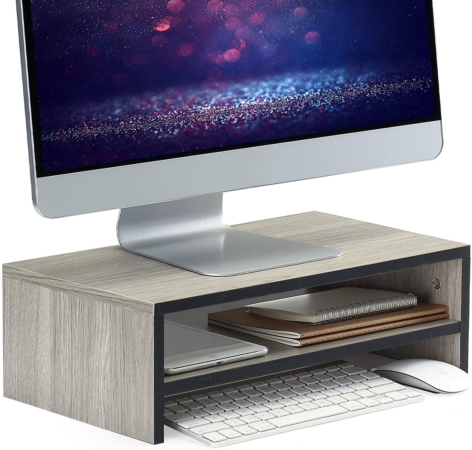 Knodel Wood Monitor Stand Riser, Laptop Printer Stand, Wood Desk ...