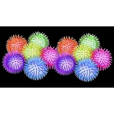 BULK SET OF 12 - (3") Cute Mini Animal Puffer Balls - Sensory Fidget ...