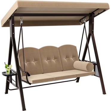 Mainstays Lawson Ridge 2-Seat Steel Outdoor Freestanding Porch Swing ...