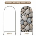 6.6FT Arch Backdrop Covers, Pebble Stone Wedding Arch Cover Stretchy ...