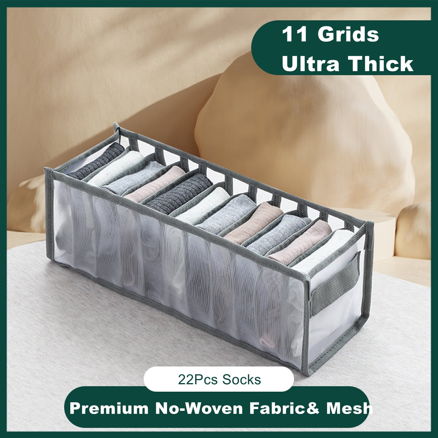 Gemdeck Clothes Drawer Organizers Mesh Drawer Divider with Handle, 11 ...