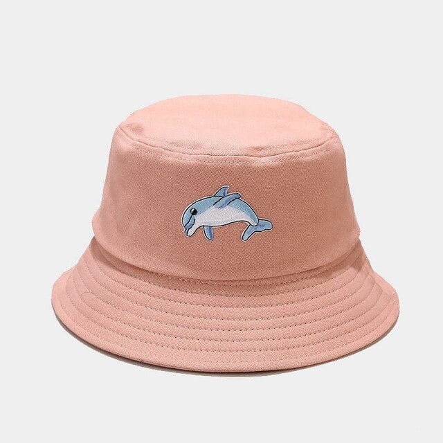 Pink Dolphin Bucket Hat