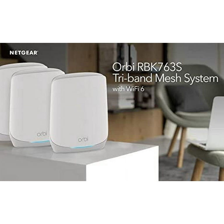 NETGEAR Orbi AX5400 Wireless WiFi 6 Mesh System with 1 NETGEAR Orbi AX5400 Wireless WiFi 6 Mesh System with 1