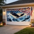 157.4x72.8 Inch 250th USA Anniversary Patriotic Garage Door Cover, Bird ...