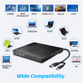 OWNTECH Portable USB 3.0 CD DVD Drive Burner Writer, Read/Disc Player ...