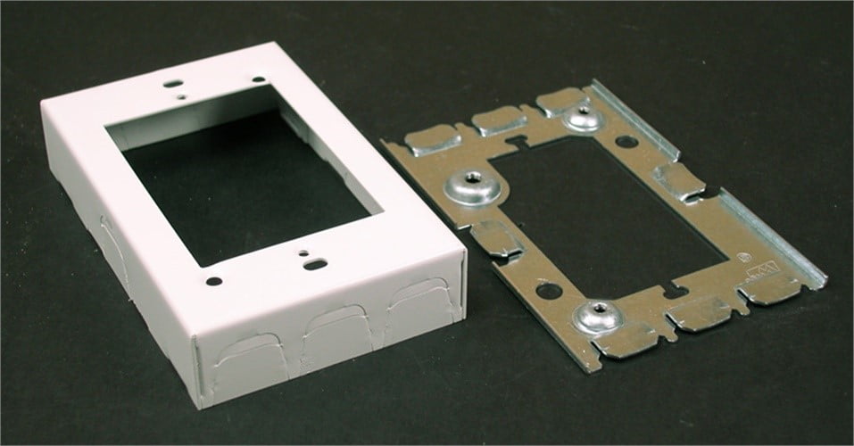 Wiremold Company Bw5Legrand Rectangle Metal 1 Gang Electrical Box White ...