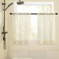 Kitchen Cafe Curta- 30 Inch Length Rod Pocket Sheer Lace 2 Panels Set ...