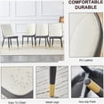 Gold Leg Dining Table Set, 8-Seater with Marble Glass Top and Gray ...