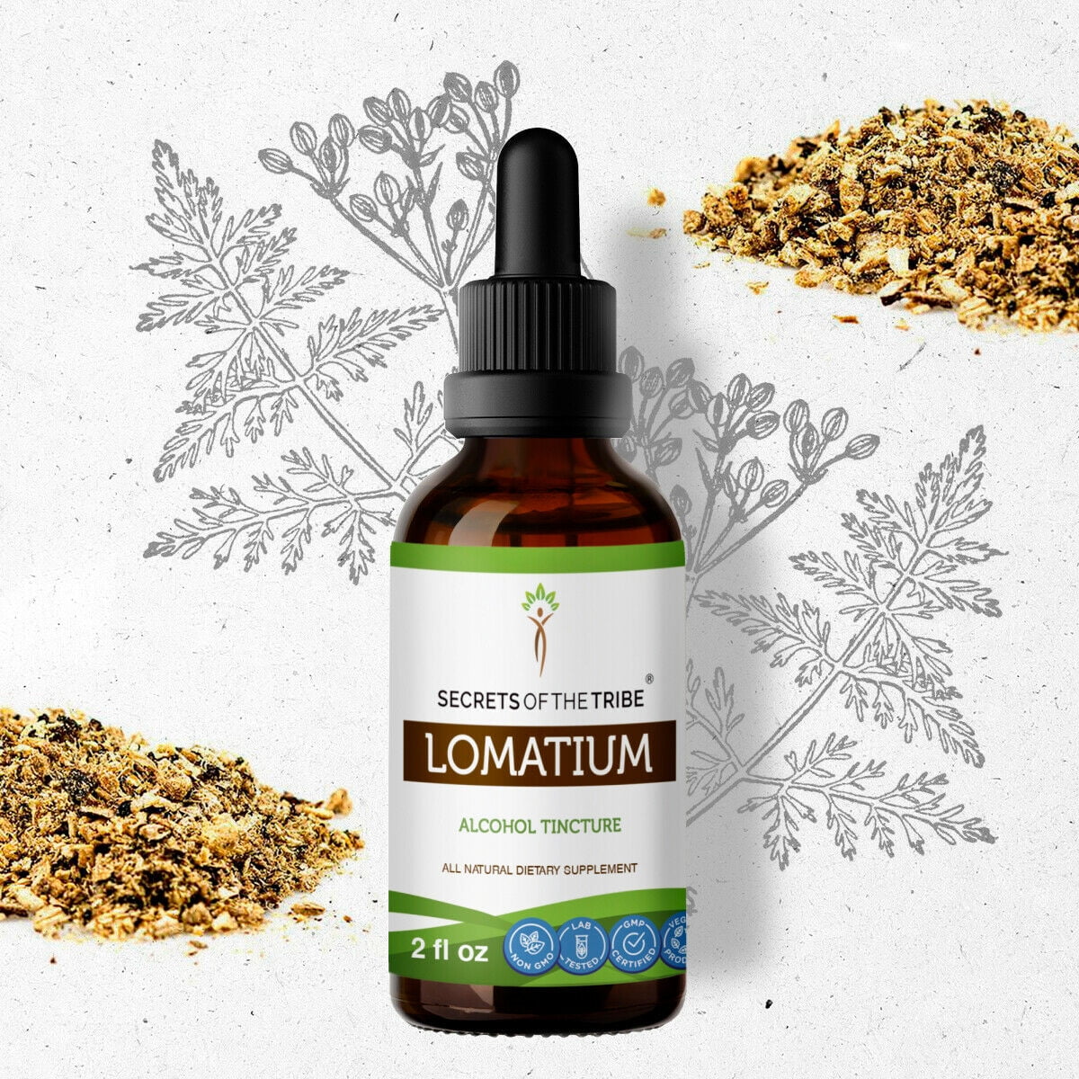 Lomatium Tincture Alcohol Extract, Responsibly farmed Lomatium Lomatium ...