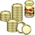 American Raven Gold Mason Jar Canning Lids & Rings, Fits Ball & Kerr ...