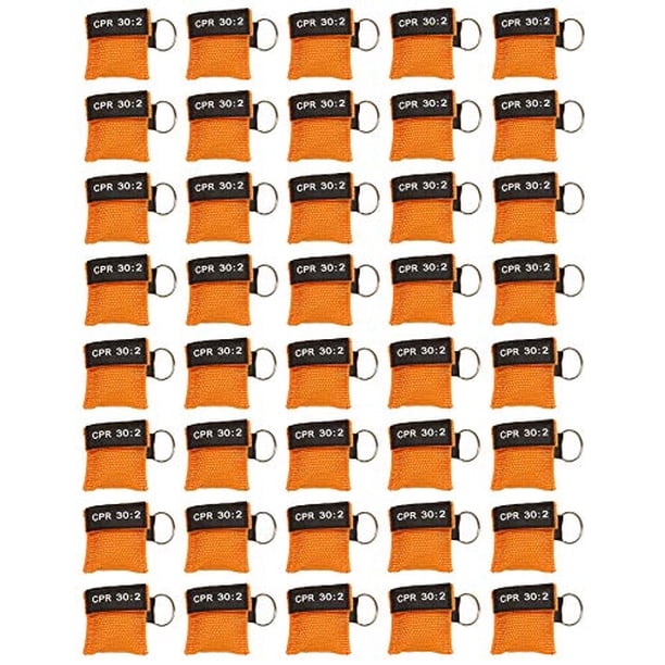 40pc CPR Mask Keychain Emergency Kit CPR Face Shields for First Aid AED ...