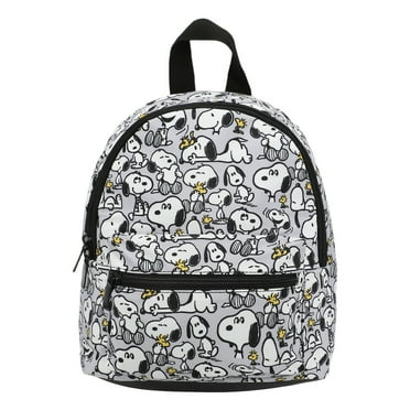 Peanuts Snoopy Mini Backpack Bag - Classic Comic Character Face, School ...