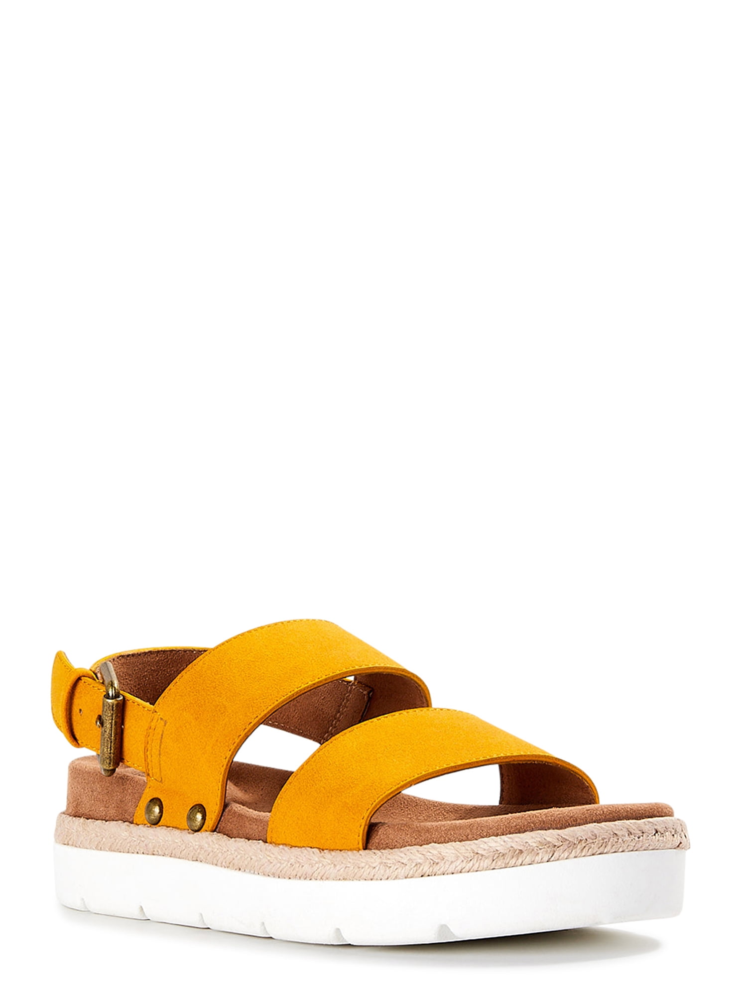 Time and Tru Women's Comfort Flatform Sandals - Walmart.com