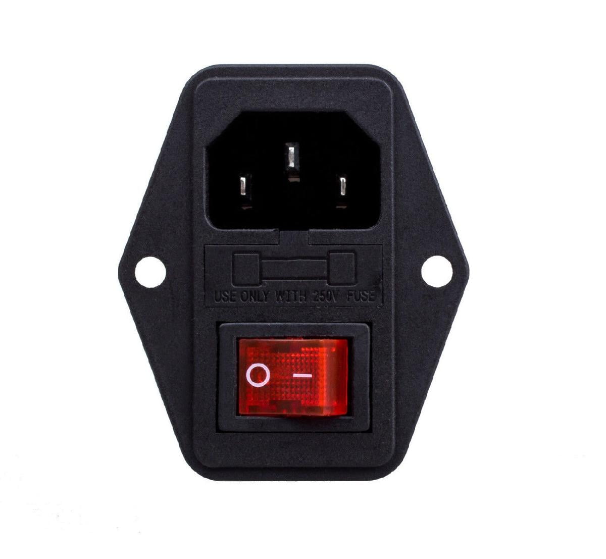 1 * 3-Pin On/Off LED Switch IEC320 Bartop Switch Interruptor Conector ...