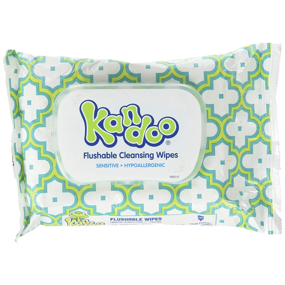 Kandoo Flushable Cleaning Wipes, Sensitive, 42 Wipes - Walmart.com ...