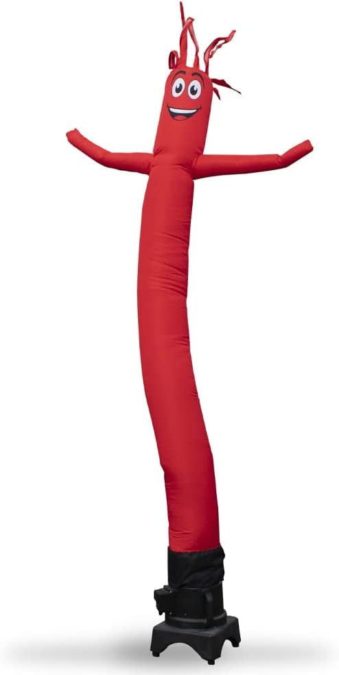 Solid Red 8 Foot Tall Inflatable Tube Man Air Powered Waving Puppet ...