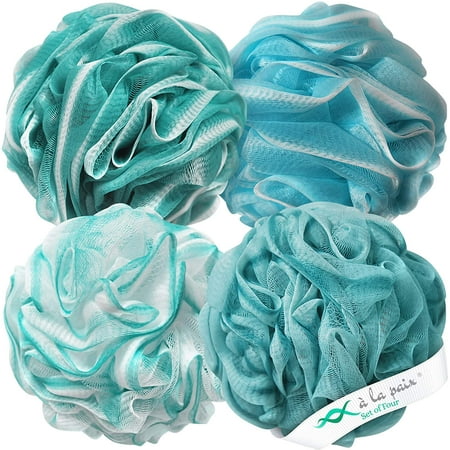 Loofah Bath Sponge XL 75g Set of 4 Ocean Colors by à La Paix - Soft ...