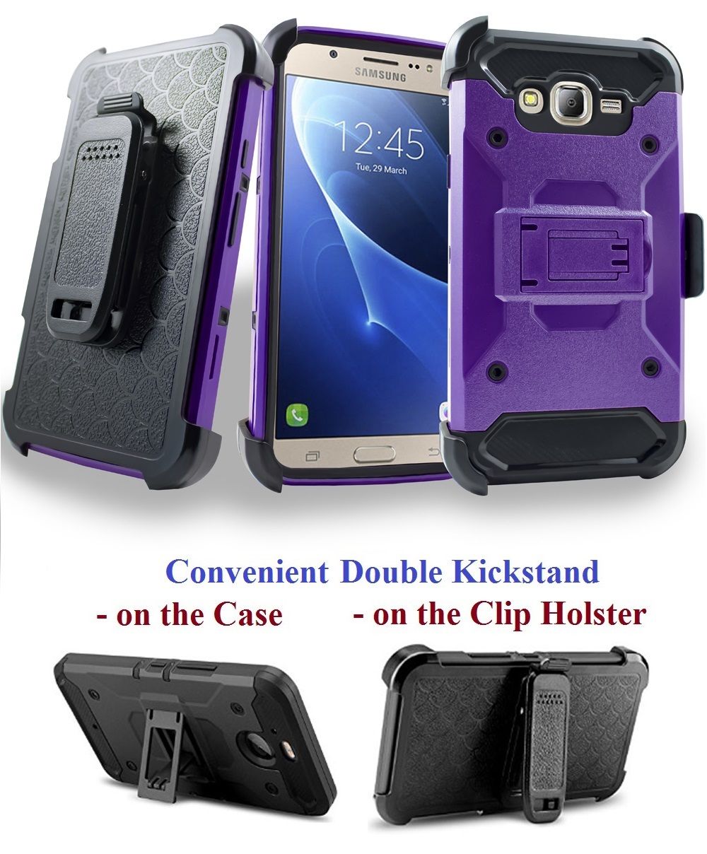 for 5.5" Samsung Galaxy J7 2015 J700 Case Phone Case Belt Clip Holster ...
