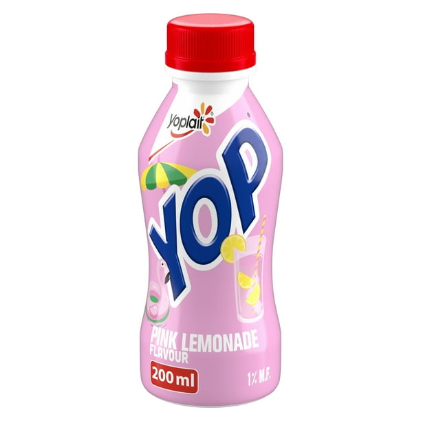 Yoplait Yop 1% Drinkable Yogurt, Pink Lemonade, Yogurt Drink, 200 mL, 200 mL - Walmart.ca