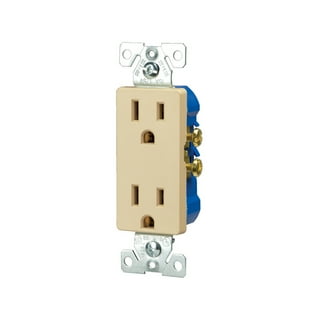 Slater 885-I Decorator Duplex Receptacle, 15A, 125V, Ivory, (15 Pack ...