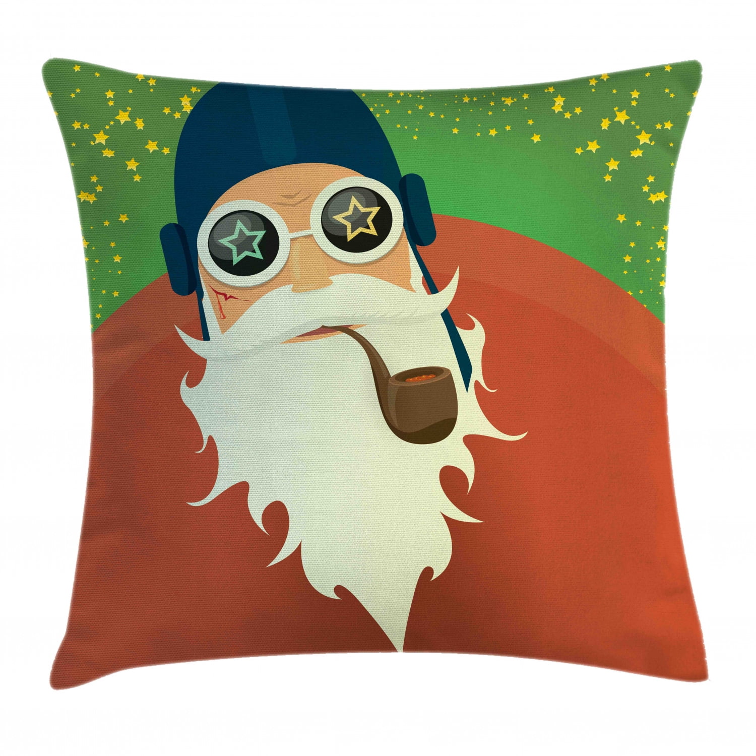 Rock and Roll Throw Pillow Cushion Cover, Chunky Rocking Santa Clause ...