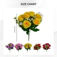 Artificial Rose Flower 1 Stem Purple Plastic Prop for School Sports Day ...