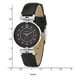 Ladies Chisel Black Dial Black Leather Watch - Walmart.com