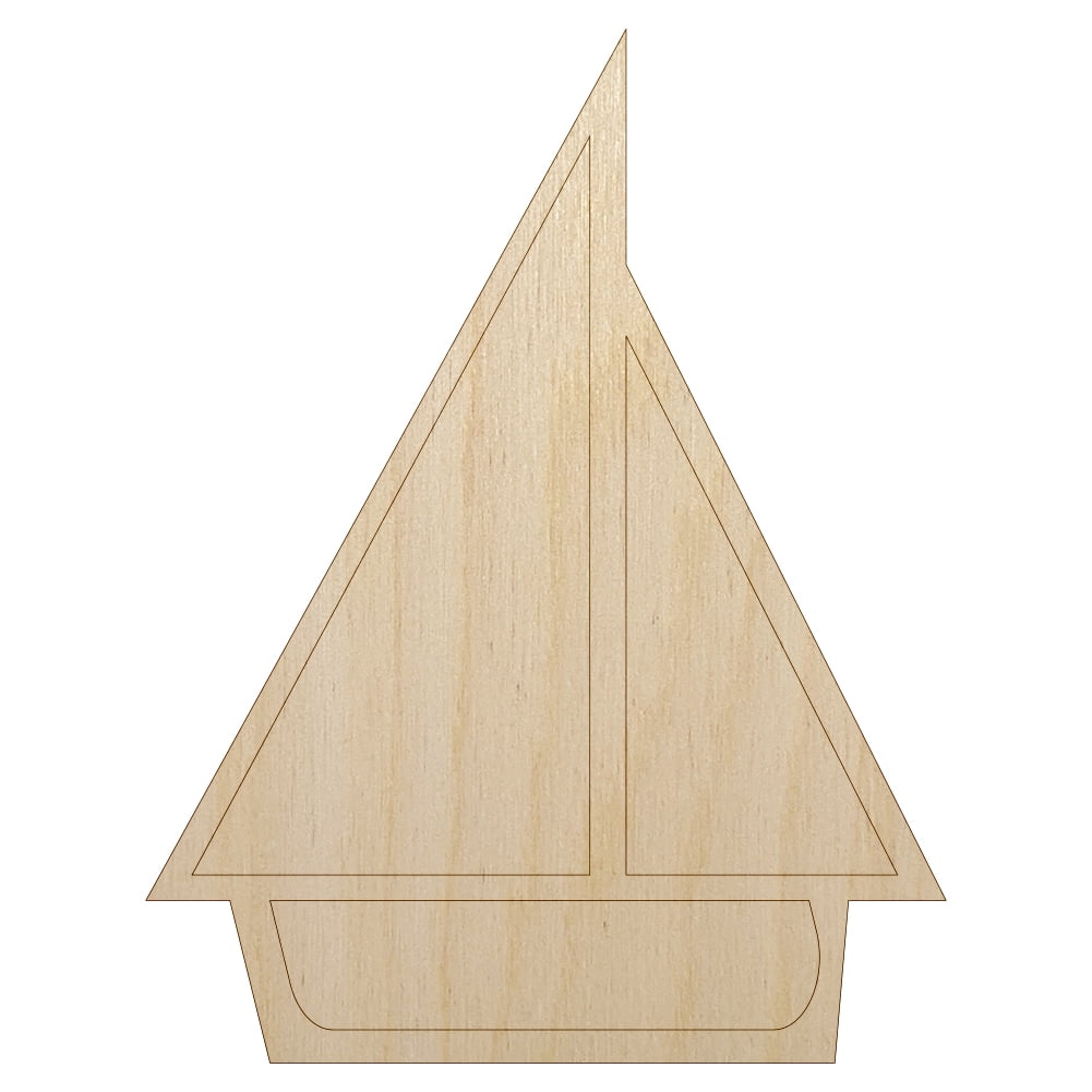 Sail Boat Sailing Icon Wood Shape Unfinished Piece Cutout Craft DIY ...
