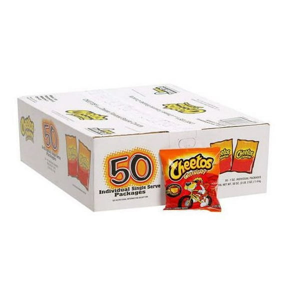 Cheetos Crunchy Cheese Flavored Snacks 50 Pk.1 oz. - Walmart.com ...