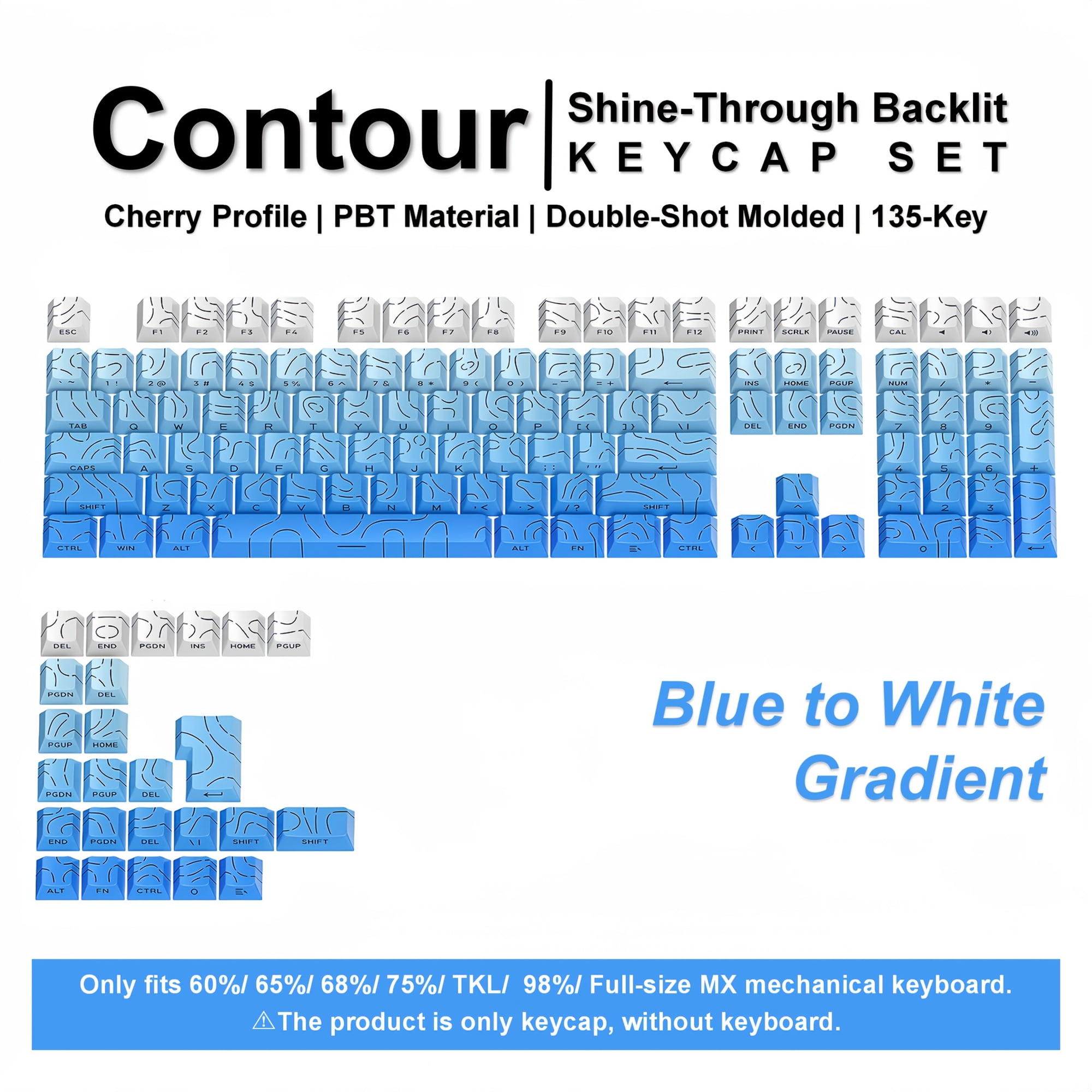 Click here for Unbranded A 135-Key Gradient Contour Keycap Set Ma... prices