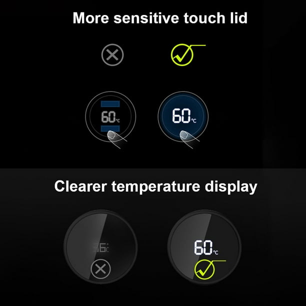 Amdohai Thermos Bottle Vacuum Flasks Temperature Display Stainless ...