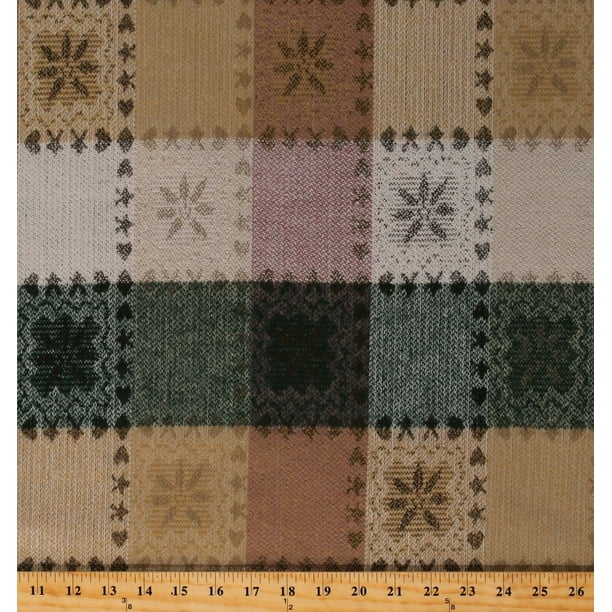 Wool Block Pattern Snowflakes 58" Wide Wool Blend Coating Fabric by the ...