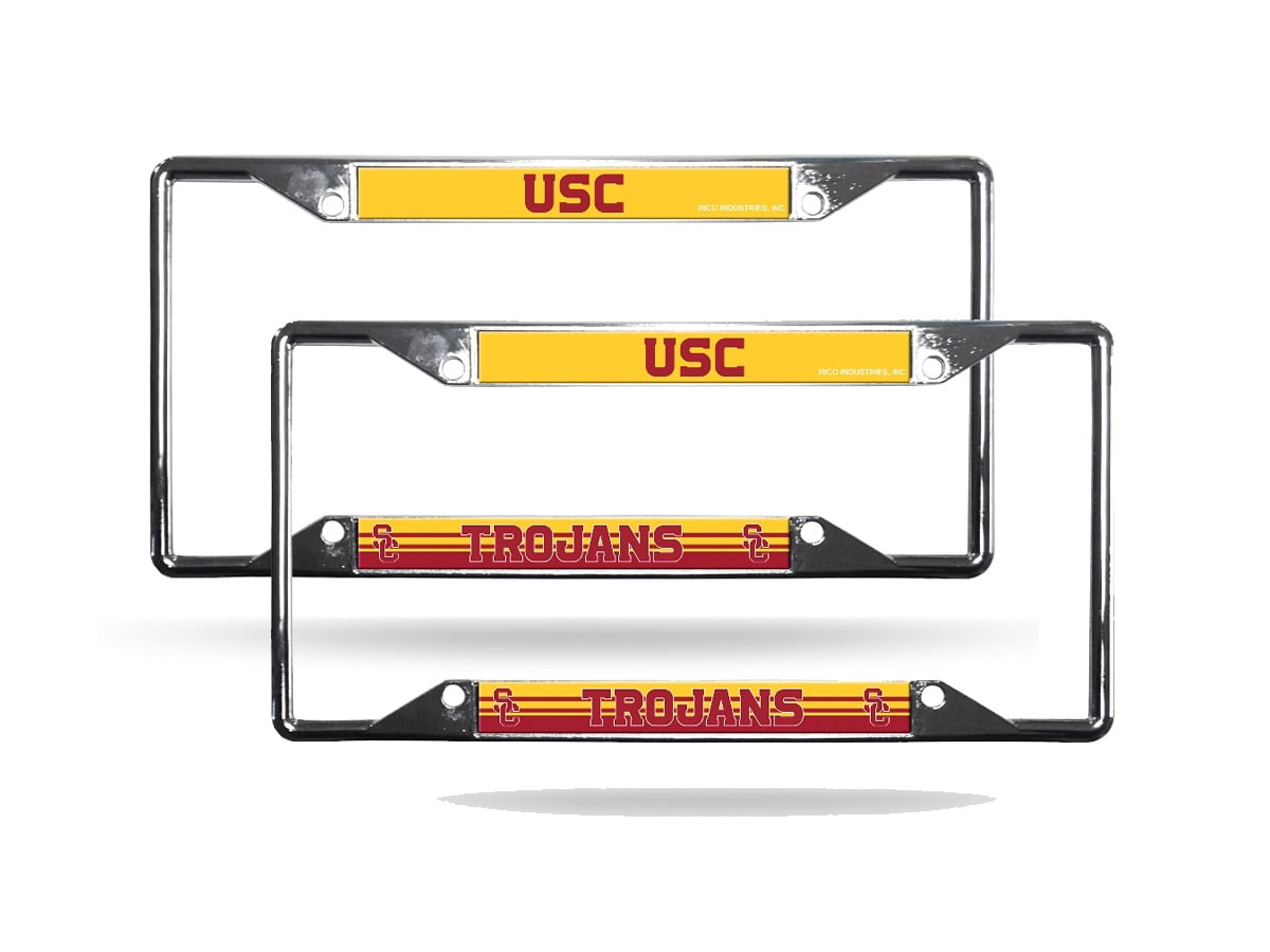 Southern California USC Trojans NCAA Chrome (2) EZ View License Plate ...