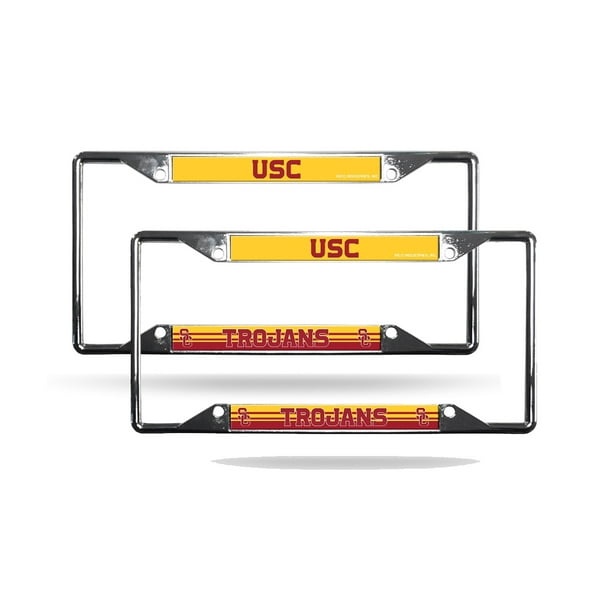 Southern California USC Trojans NCAA Chrome (2) EZ View License Plate ...