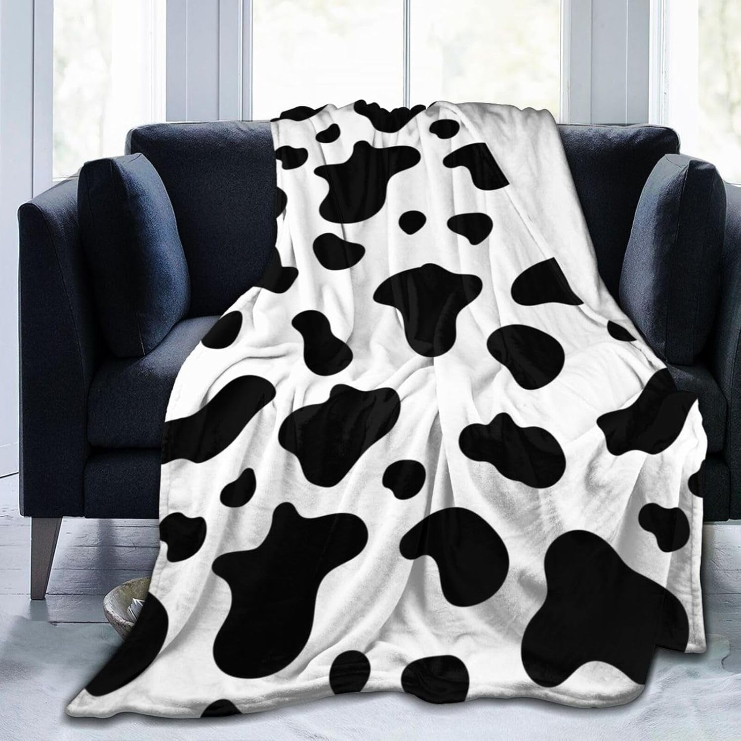 Click here for Goodthings Cow Print Throw Blanket Lightweight Tra... prices