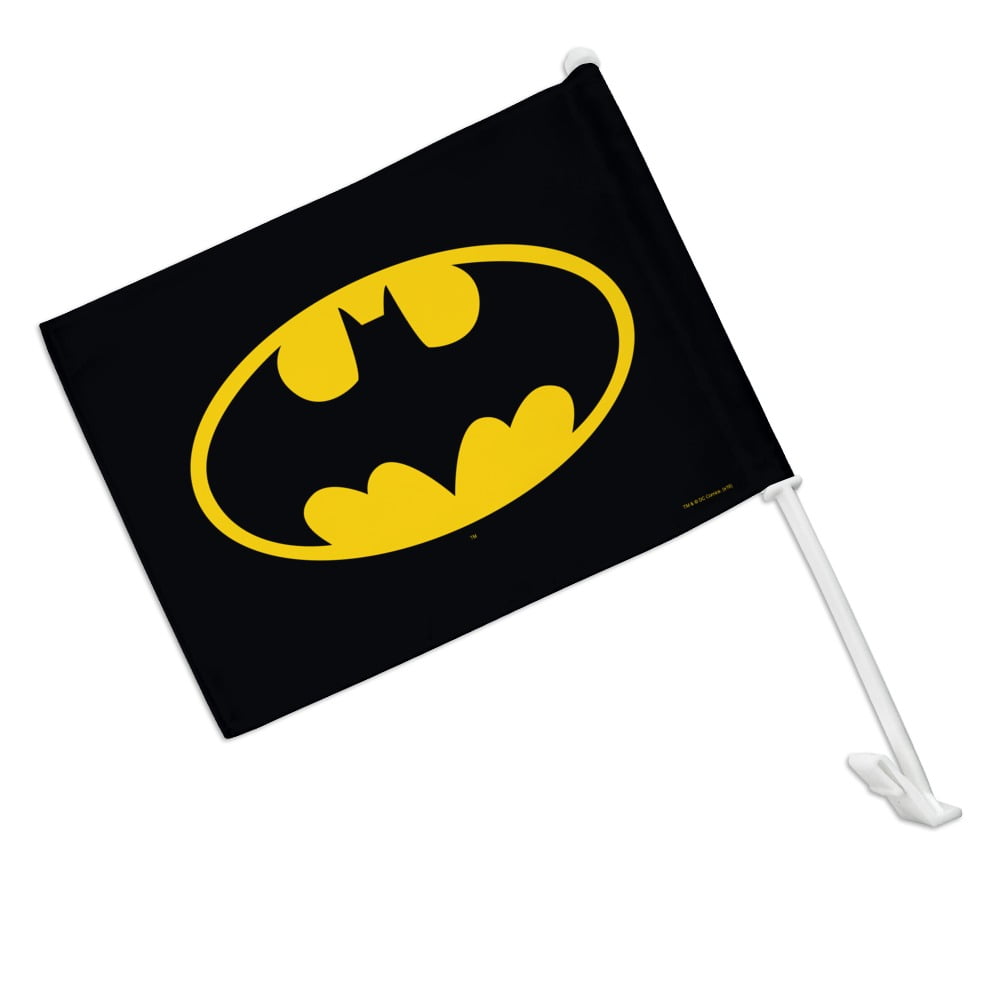 Batman Classic Bat Shield Logo Car Truck Flag with Window Clip On Pole ...