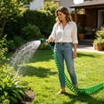Tepsmf Retractable Garden Hose 32.8 FT Flexible Curly Water Pipes with ...