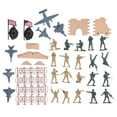 Toymendous Military Bucket Of Figures Tan And Green Soldiers 41