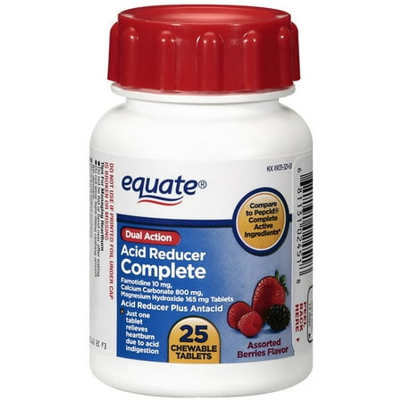 Equate Dual Action Acid Reducer Complete Berry, 25 count - Walmart.com