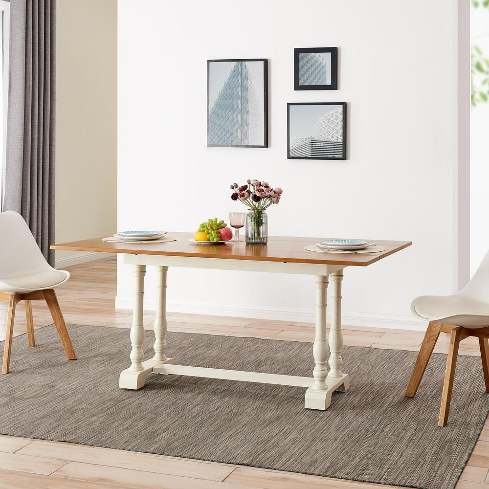 SEI Ashling Farmhouse Folding Trestle Console to Dining Table - Walmart ...