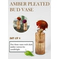 Set of 4 Amber Pleated Bud Vase, Ideal for Decor, Events, Weddings, 5. ...