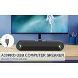 Lenrue Computer Speakers, 10W USB Soundbar for Desktop Monitor Laptop ...