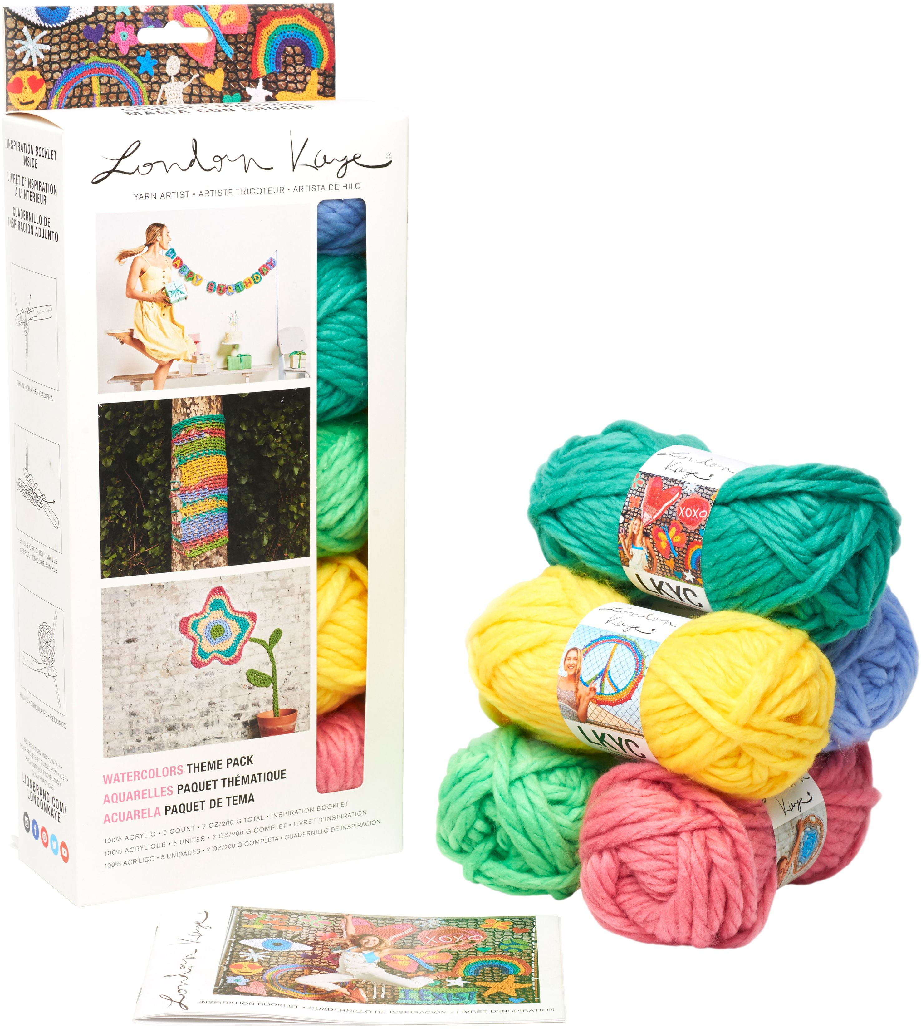 Lion Brand London Kaye Yarn Kit-Watercolors - Walmart.com