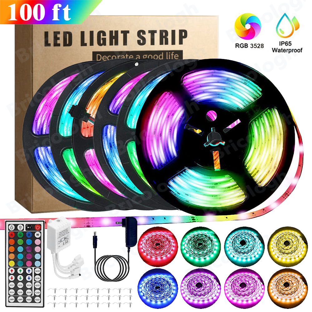 AlexTong LED Strip Lights,Upgraded 30M/100feet Flexible Strip Light SMD ...