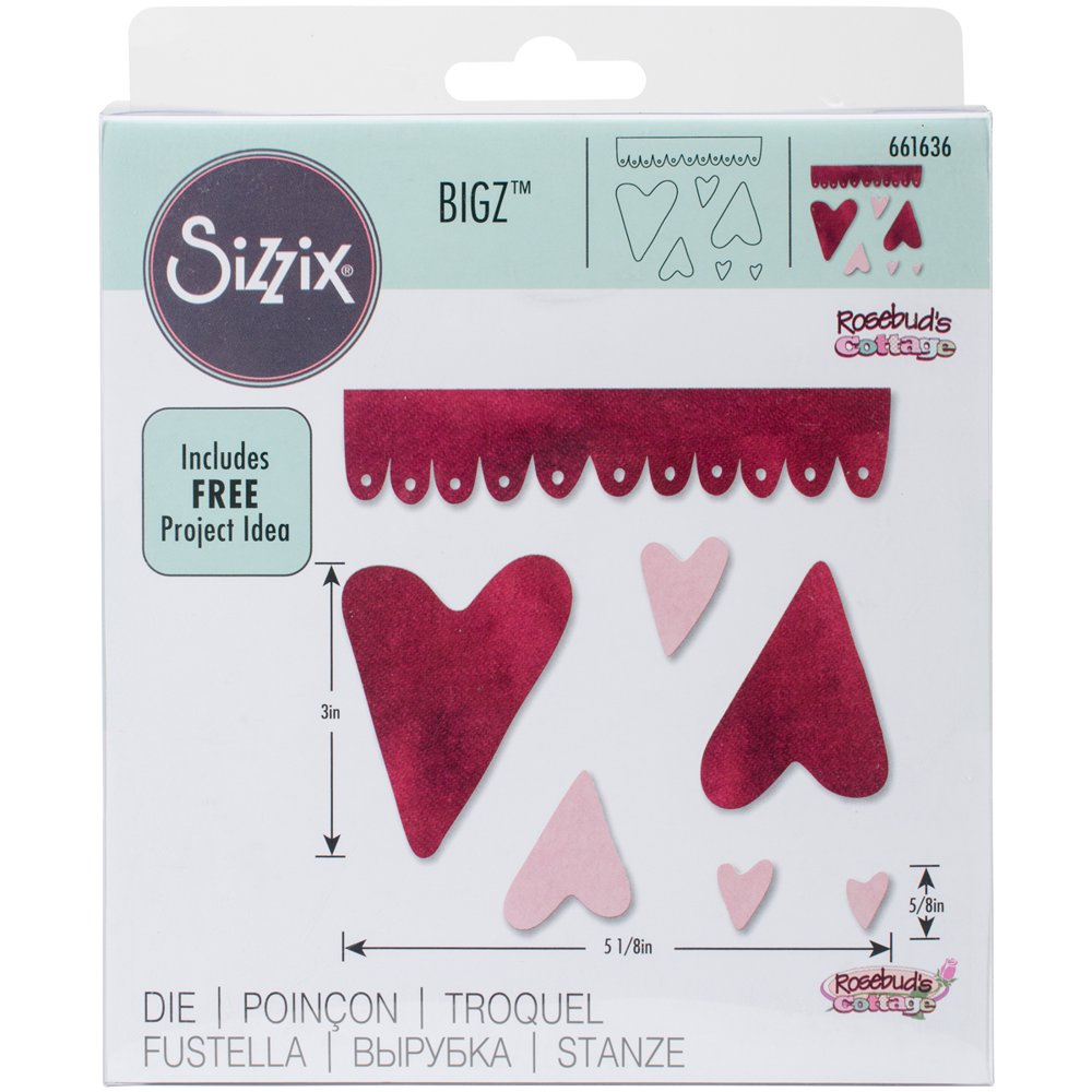 Sizzix Bigz Dies Fabi Edition-Hearts & Scallop By Rosebud's Cottage ...