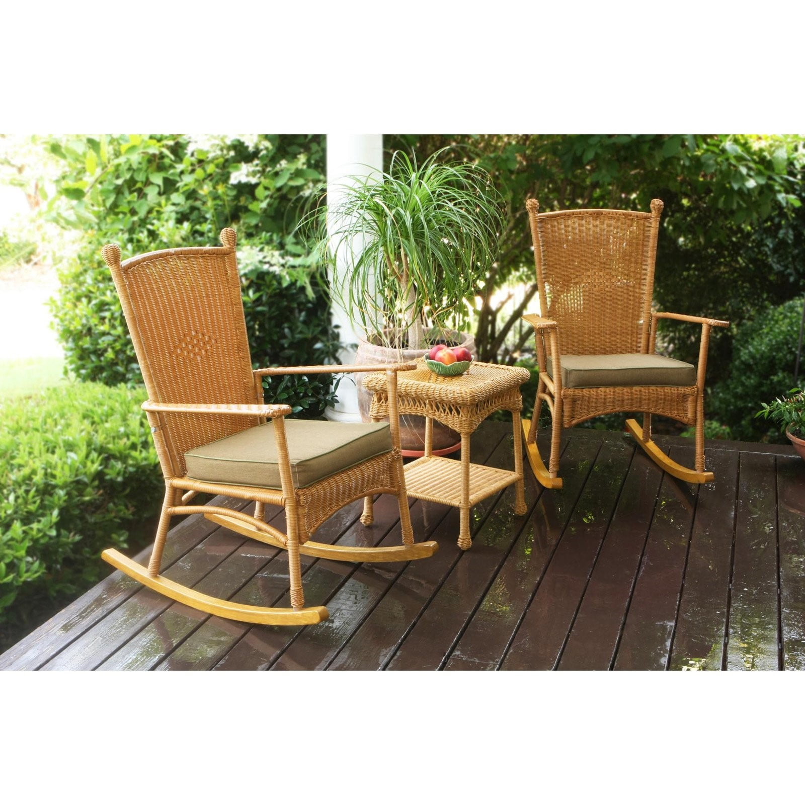 Tortuga Outdoor Portside Classic 3 pc. Rocker Set with Side Table ...