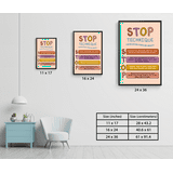 LOLUIS Stop Technique Poster, Boho Mental Health Posters, Therapist ...