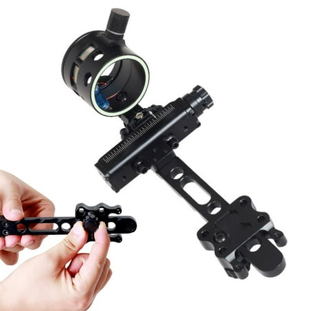 Compound Bow Sight 1 Pin Long Bar Bow Sight with Micro Click ...