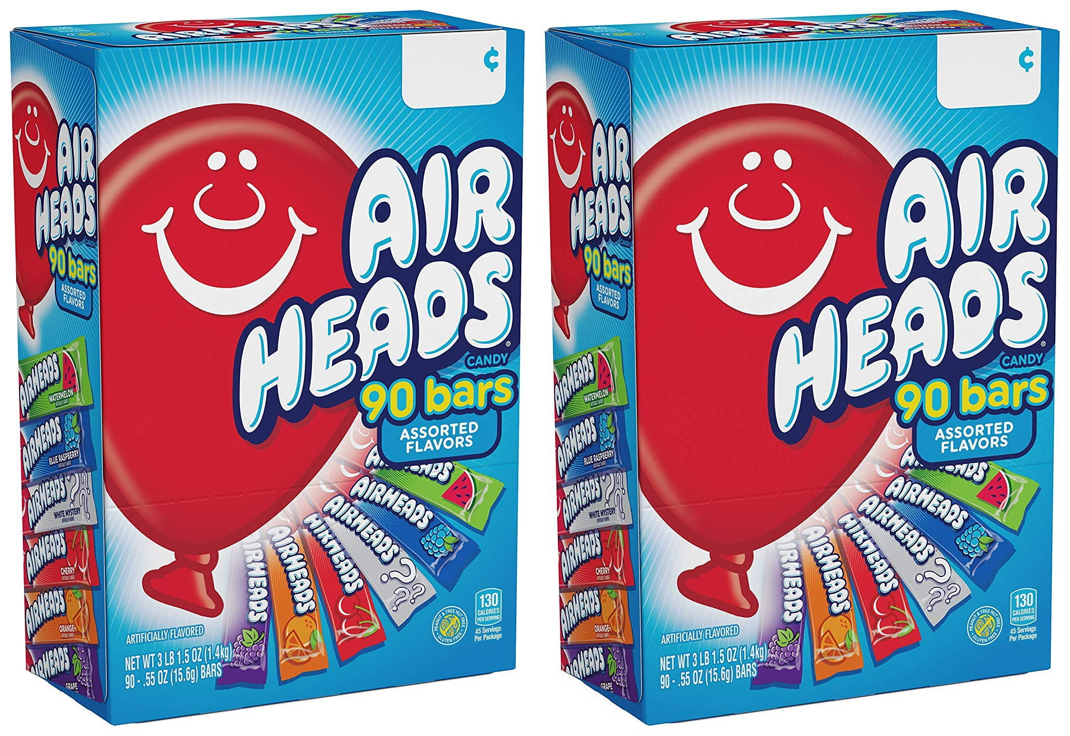 Airheads Bars, Chewy Fruit Candy, Variety Pack, 90 Count (Packaging May ...